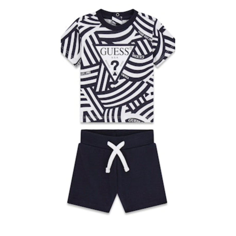 Guess - Infant Boys 2 Piece Set in Blue White Fantasy – Clothes Encounter